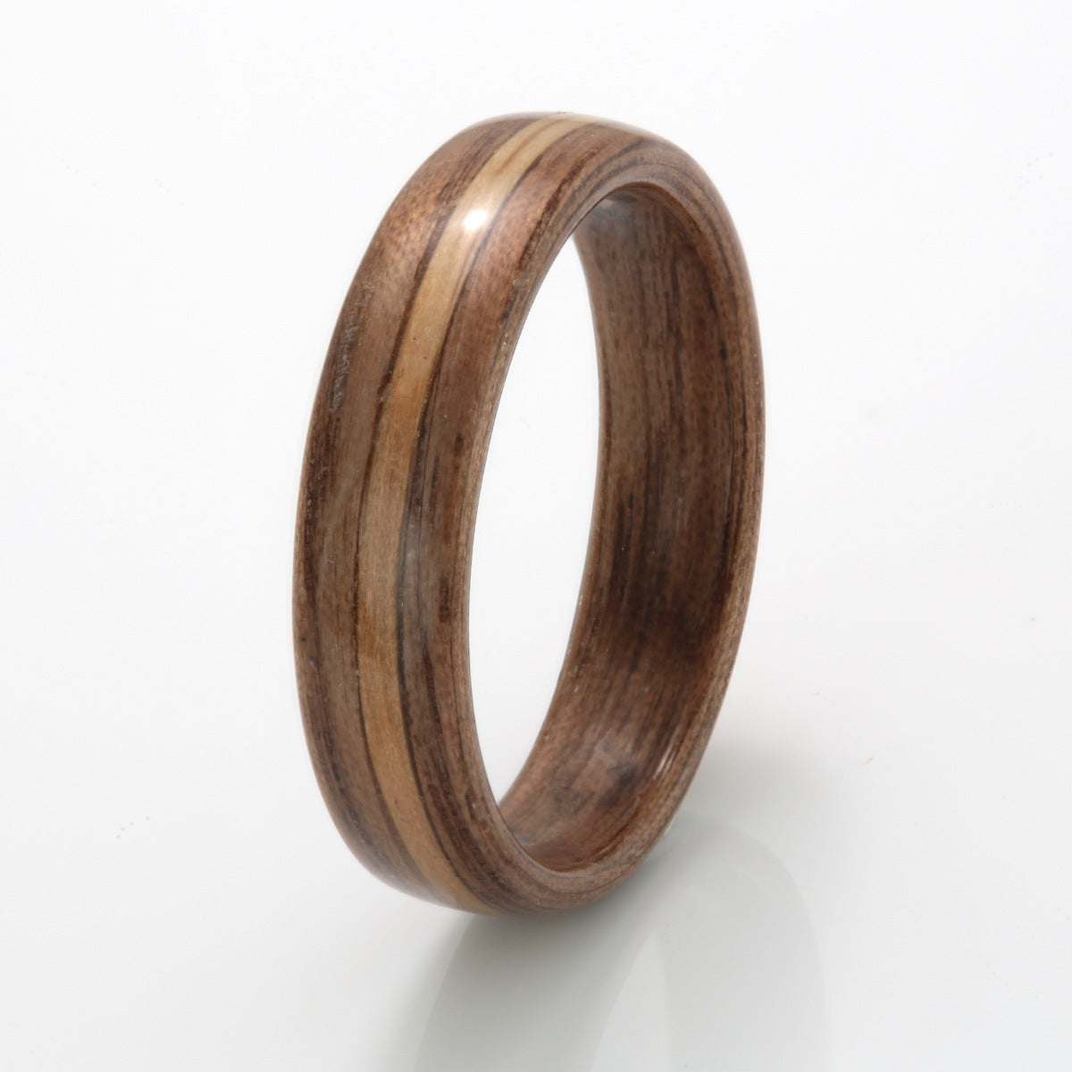 Eco Wood Rings - Walnut Wood Ring 5mm with Oak